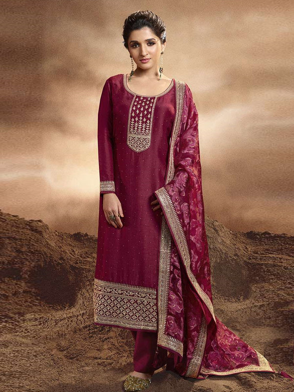 Buy Art Silk Embroidery Salwar Kameez - Indian Dress - C830C | Fabricoz ...